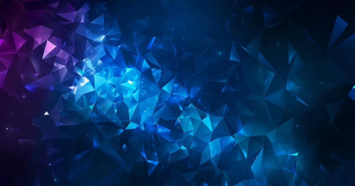 Fondo de Pantalla 4K HD: Polígonos del Espectro Azul con Luz Colorida