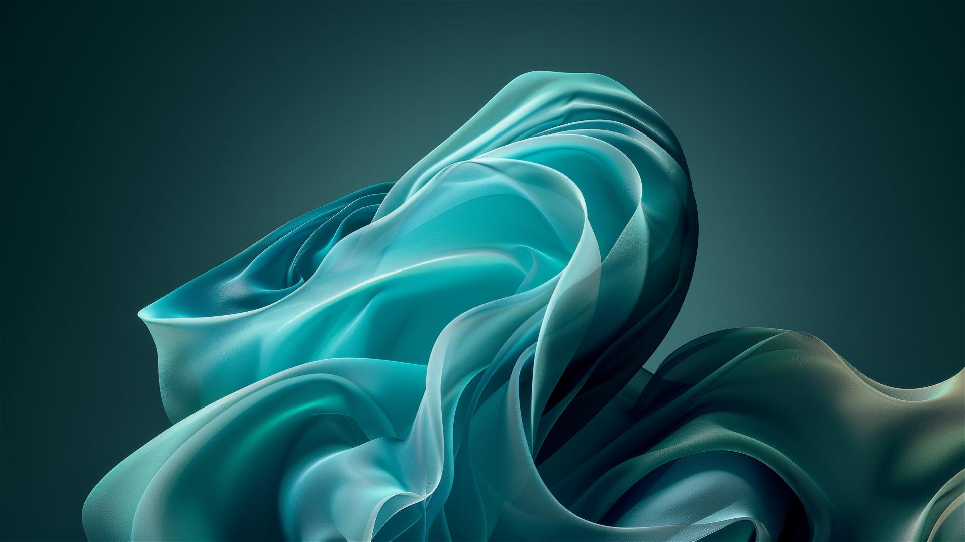 4k HD Wallpaper: Elegant Turquoise Flow for iPhone