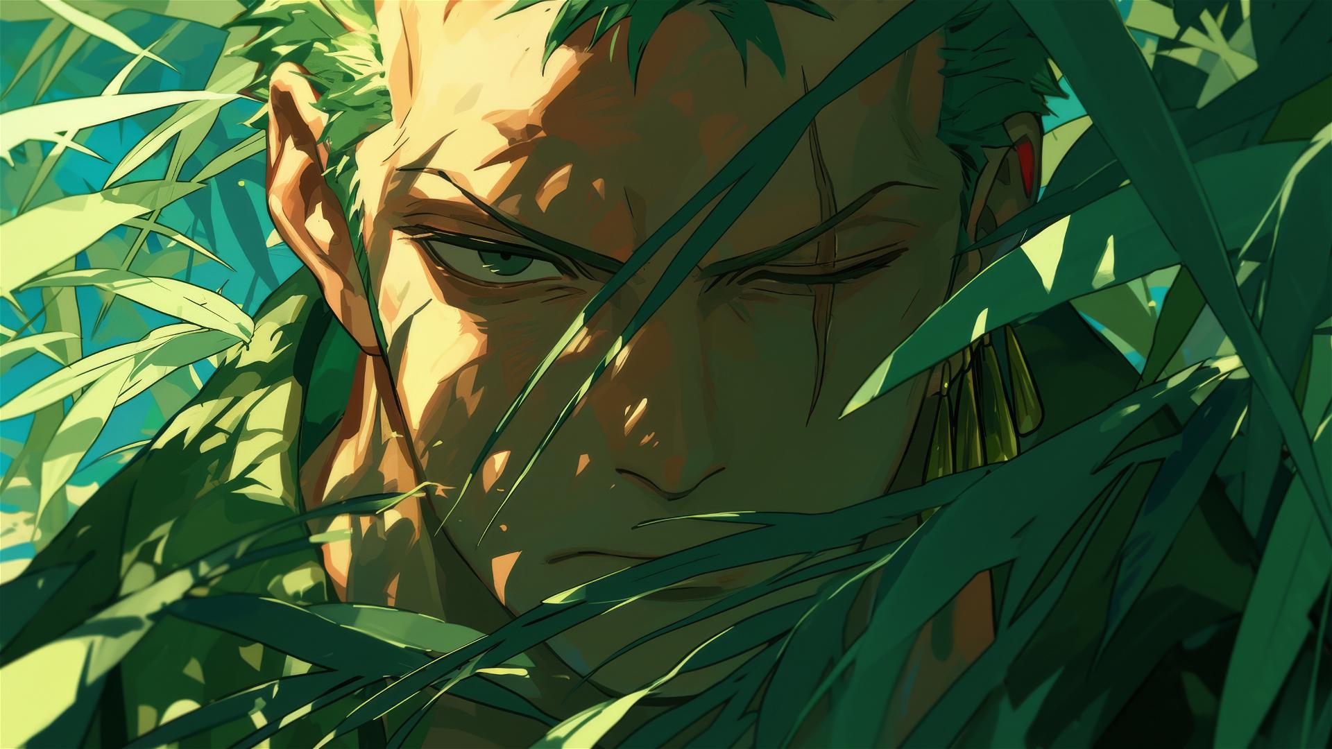 4k HD Wallpaper: Forest Gaze: Zoro Through the Eyes of Wildlife