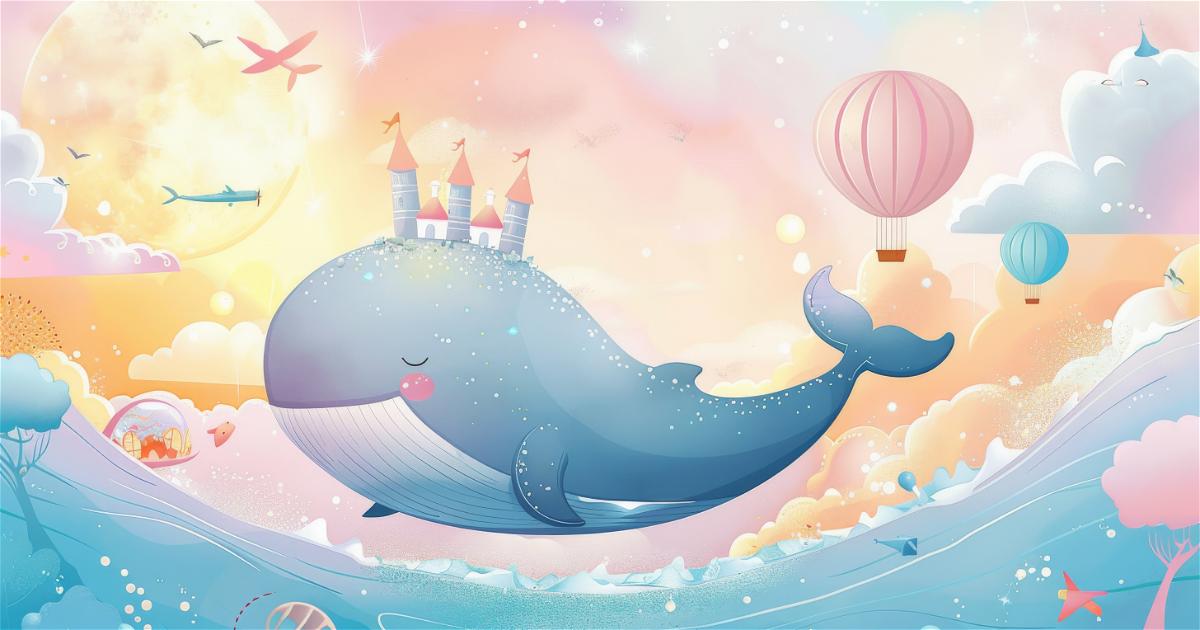 4k HD Wallpaper: Fantasy Whale Castle in the Sky