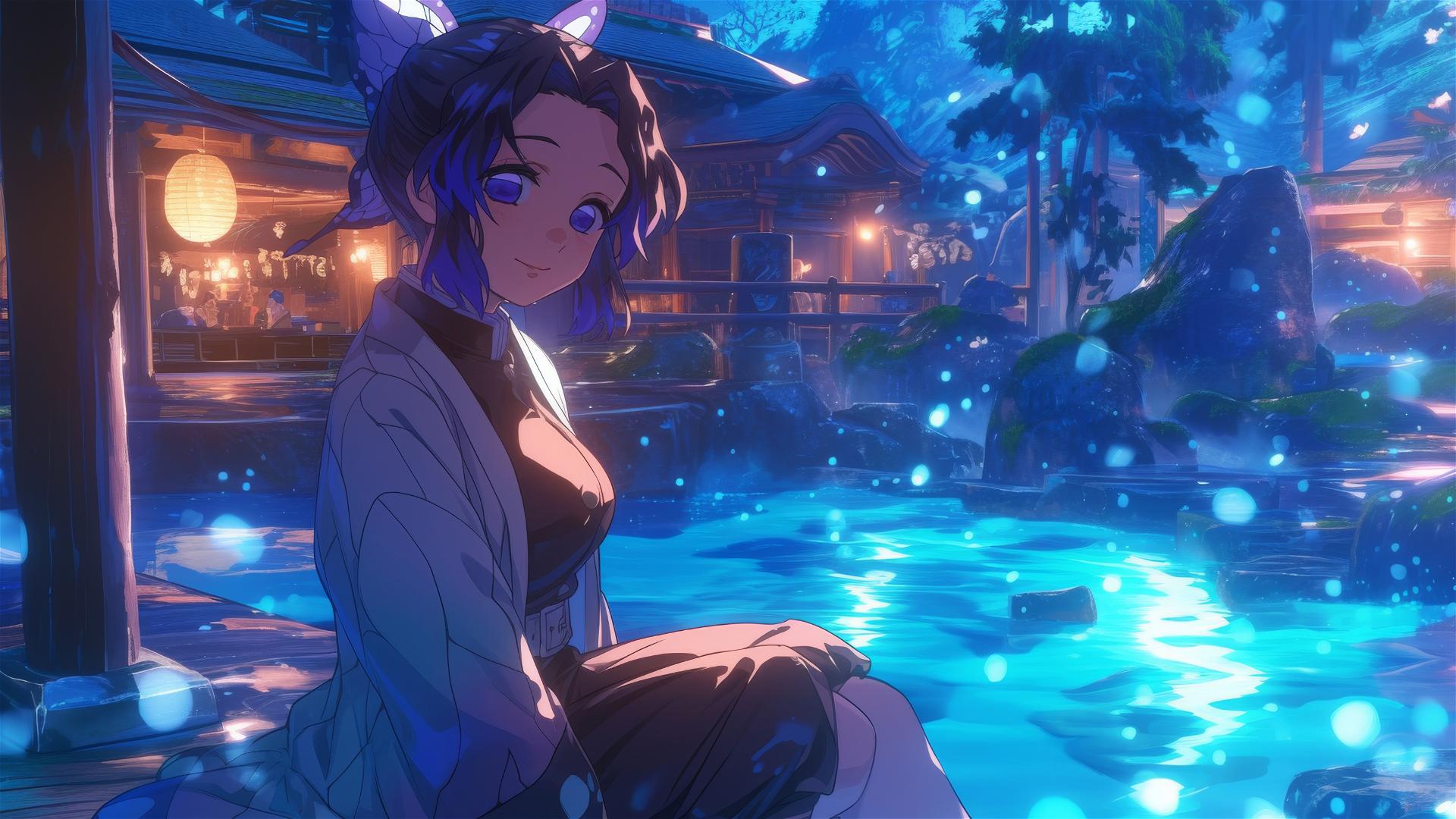 Fondo De Pantalla 4k Hd El Descanso Nocturno De Shinobu Kocho En Las