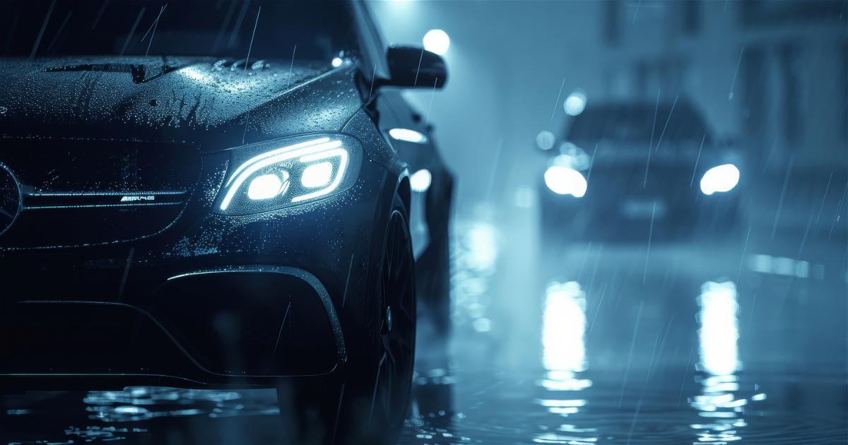 4k HD Wallpaper: Gothic Mercedes-Benz GLE in Fog