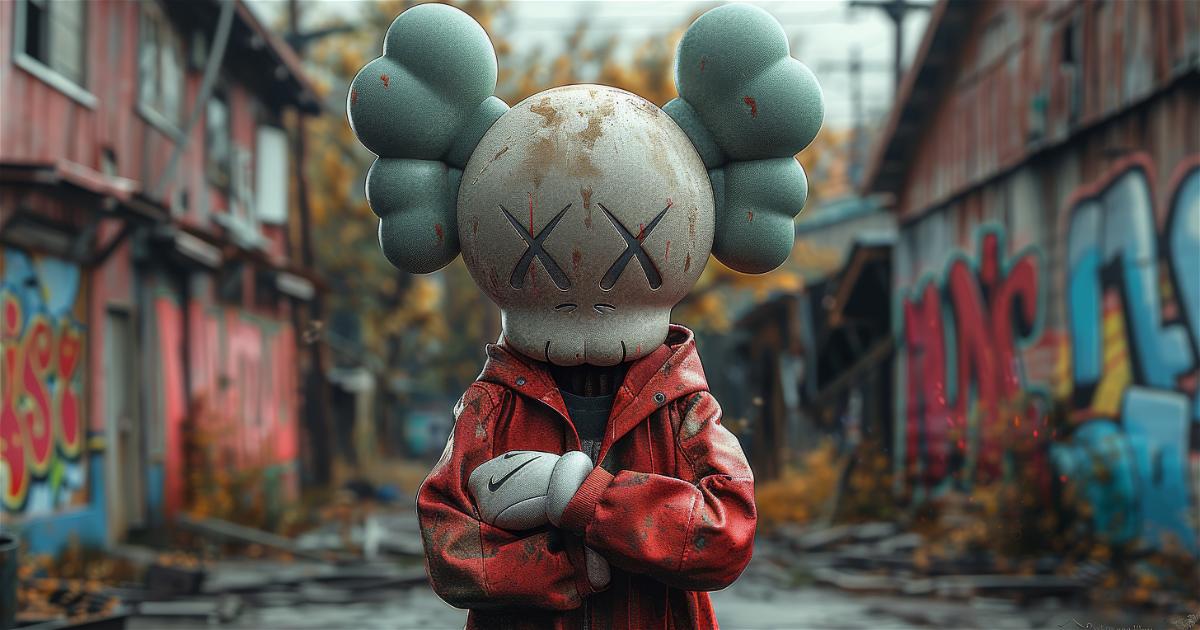 4k HD Wallpaper: Kaws Character in Cartoon 2D Art