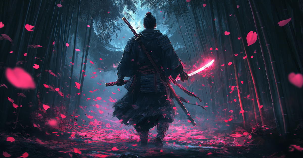 4k HD Wallpaper: Cool Wallpapers for Boys: Samurai Warrior in Bamboo Forest