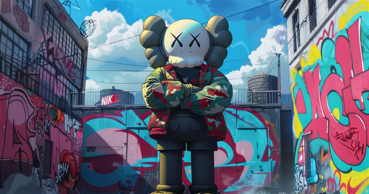 4k HD Wallpaper: Kaws Nike Companion in 2D Cartoon