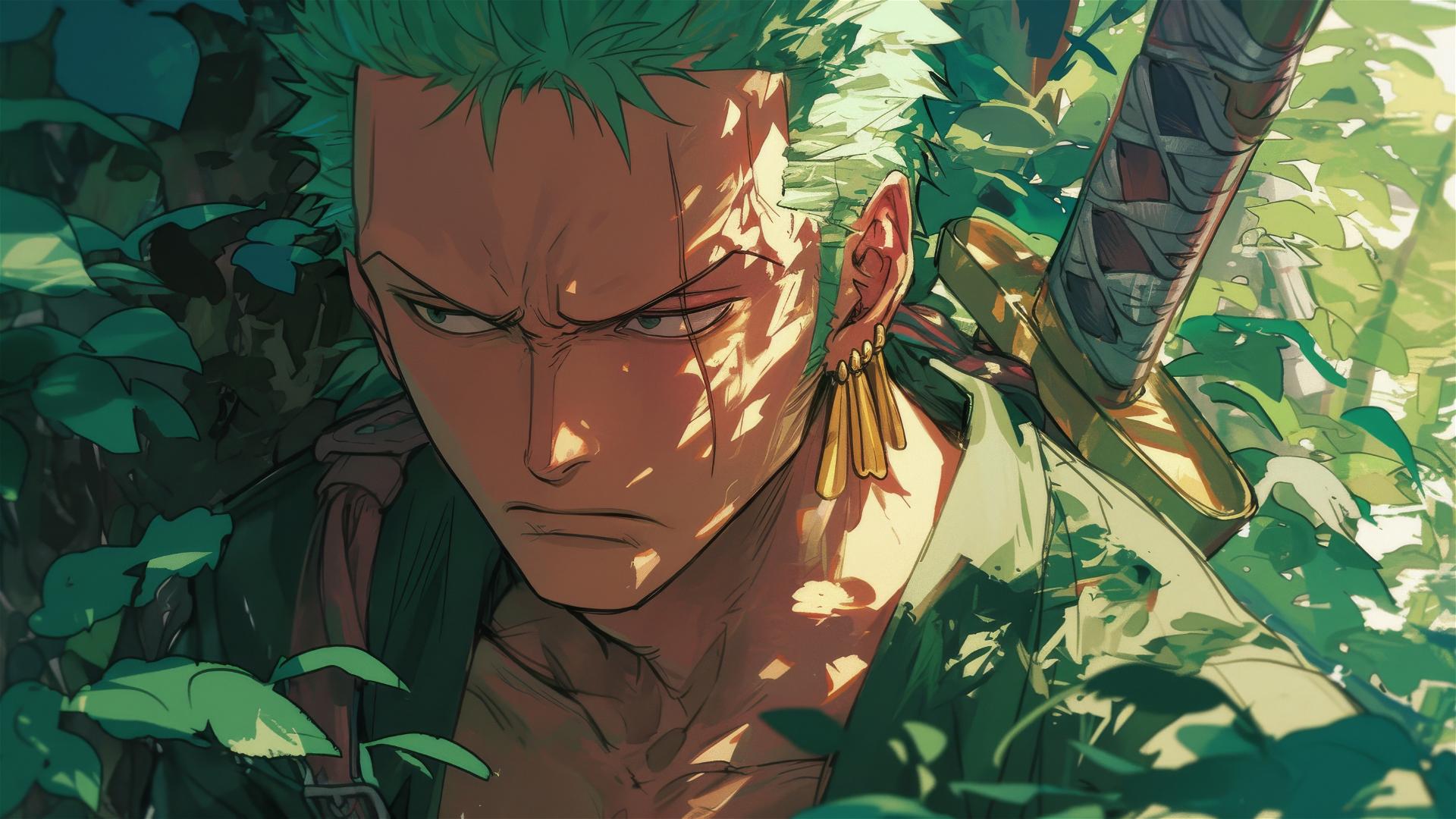 4k HD Wallpaper: Forest Gaze: Zoro Through the Eyes of Wildlife