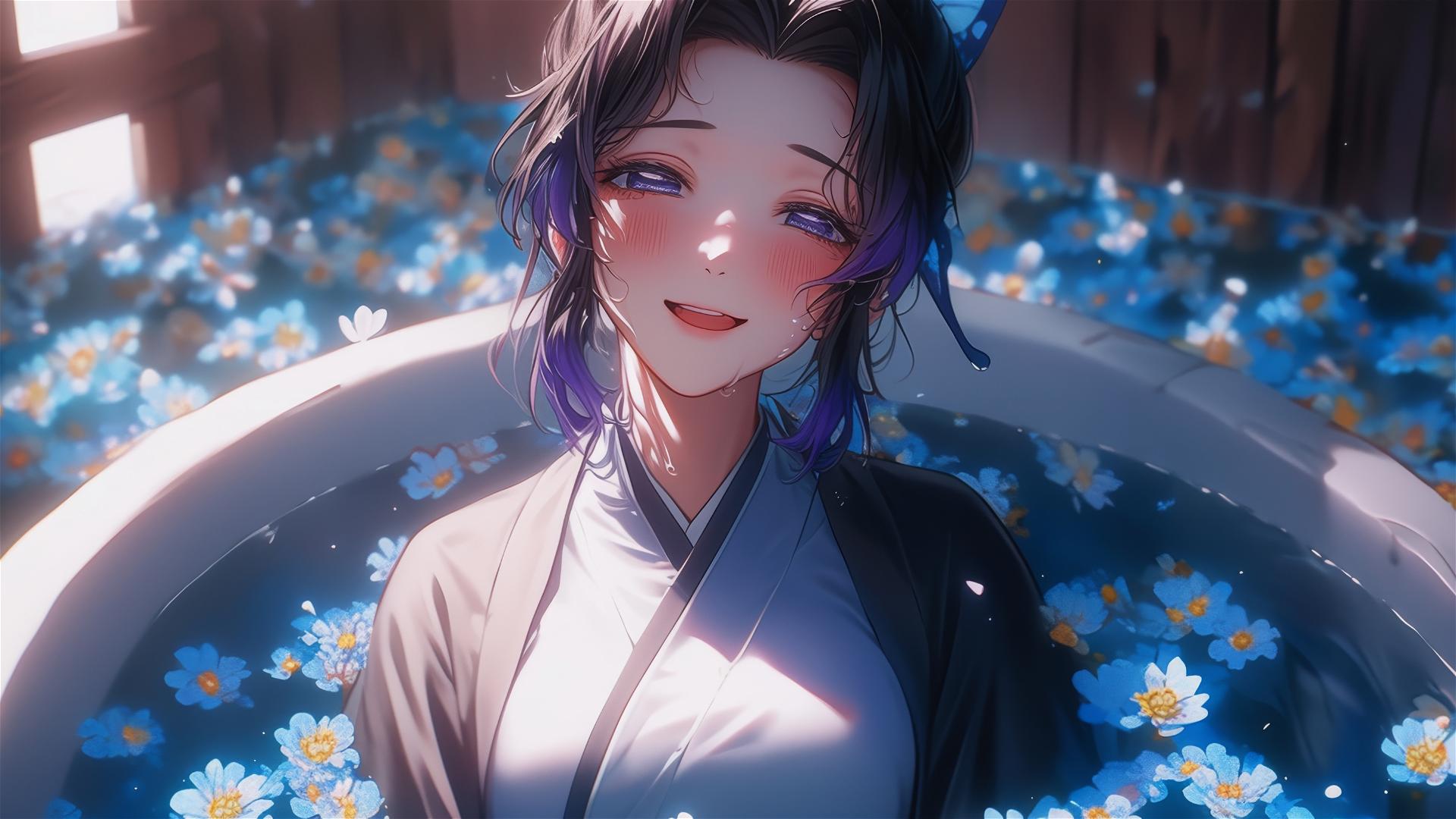 Fondo De Pantalla 4k Hd Shinobu Kocho En Spa Chino Floral