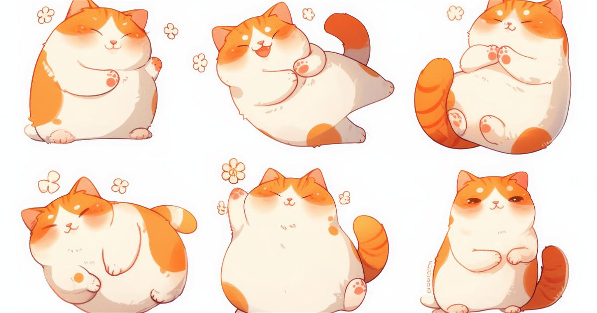 Papéis de Parede 4K HD: folha de personagem de gato de desenho animado