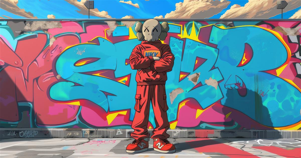 4k HD Wallpaper: Kaws Nike Companion in 2D Cartoon Style