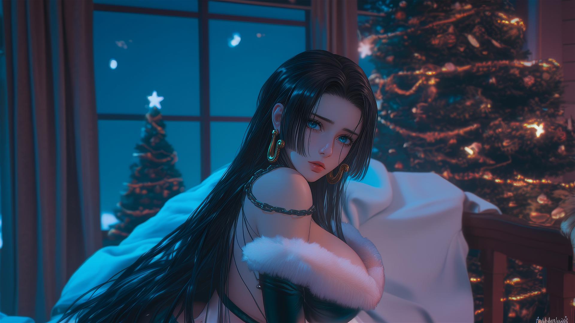 4k HD Wallpaper: Boa Hancock in Festive Chains