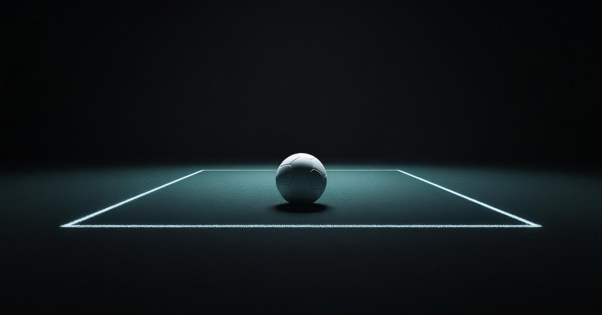 4k HD Wallpaper: Minimalist Football Field with Glowing Lines