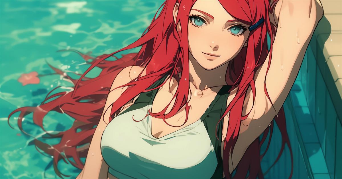 4k HD Wallpaper: Moonlight Swim with Kushina Uzumaki