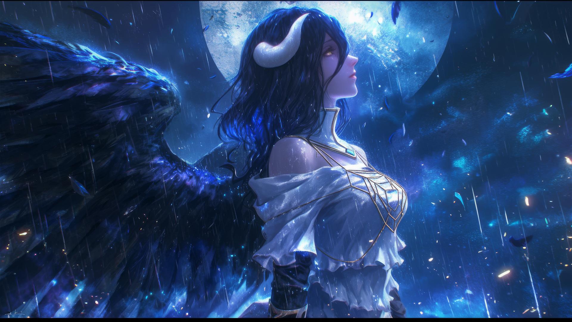 Fondo de Pantalla 4K HD: Albedo bajo la Lluvia a la Luz de la Luna