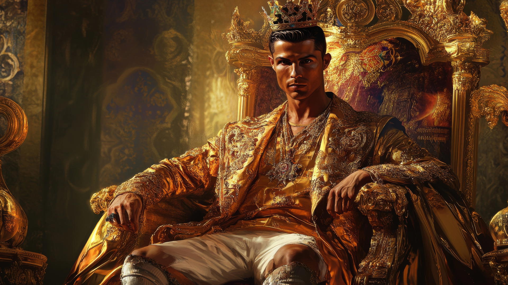4k HD Wallpaper: Wallpaper Ronaldo as King
