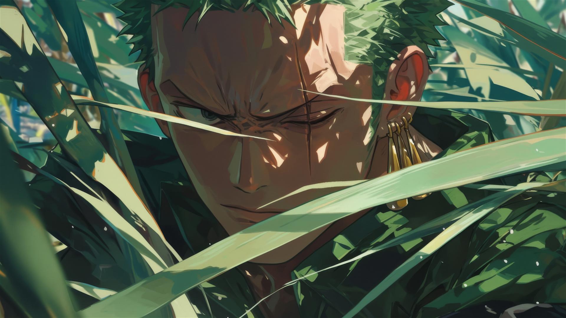 4k HD Wallpaper: Forest Gaze: Zoro Through the Eyes of Wildlife