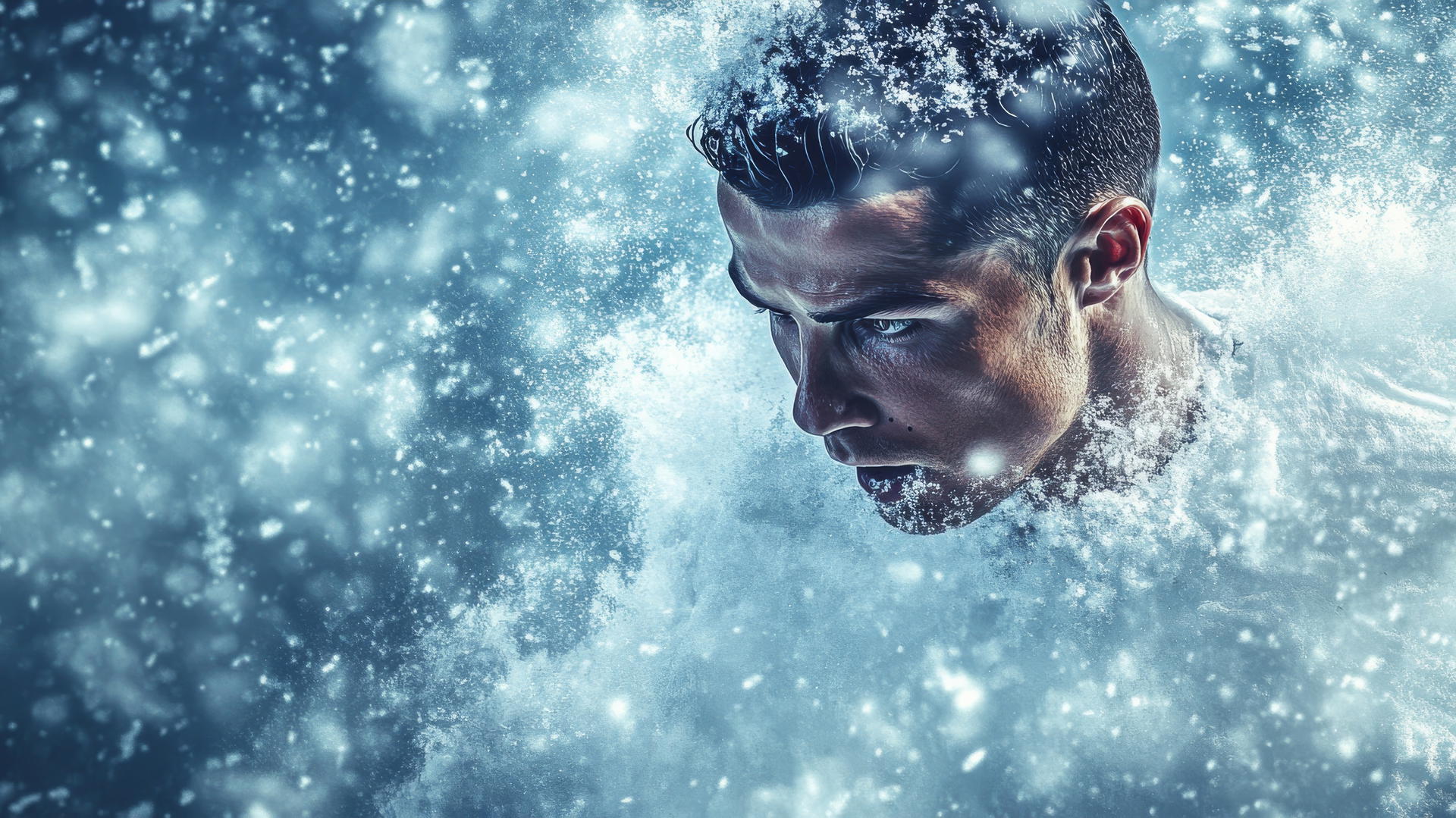 4k HD Wallpaper: Cristiano Ronaldo 4K Wallpaper in Winter Landscape