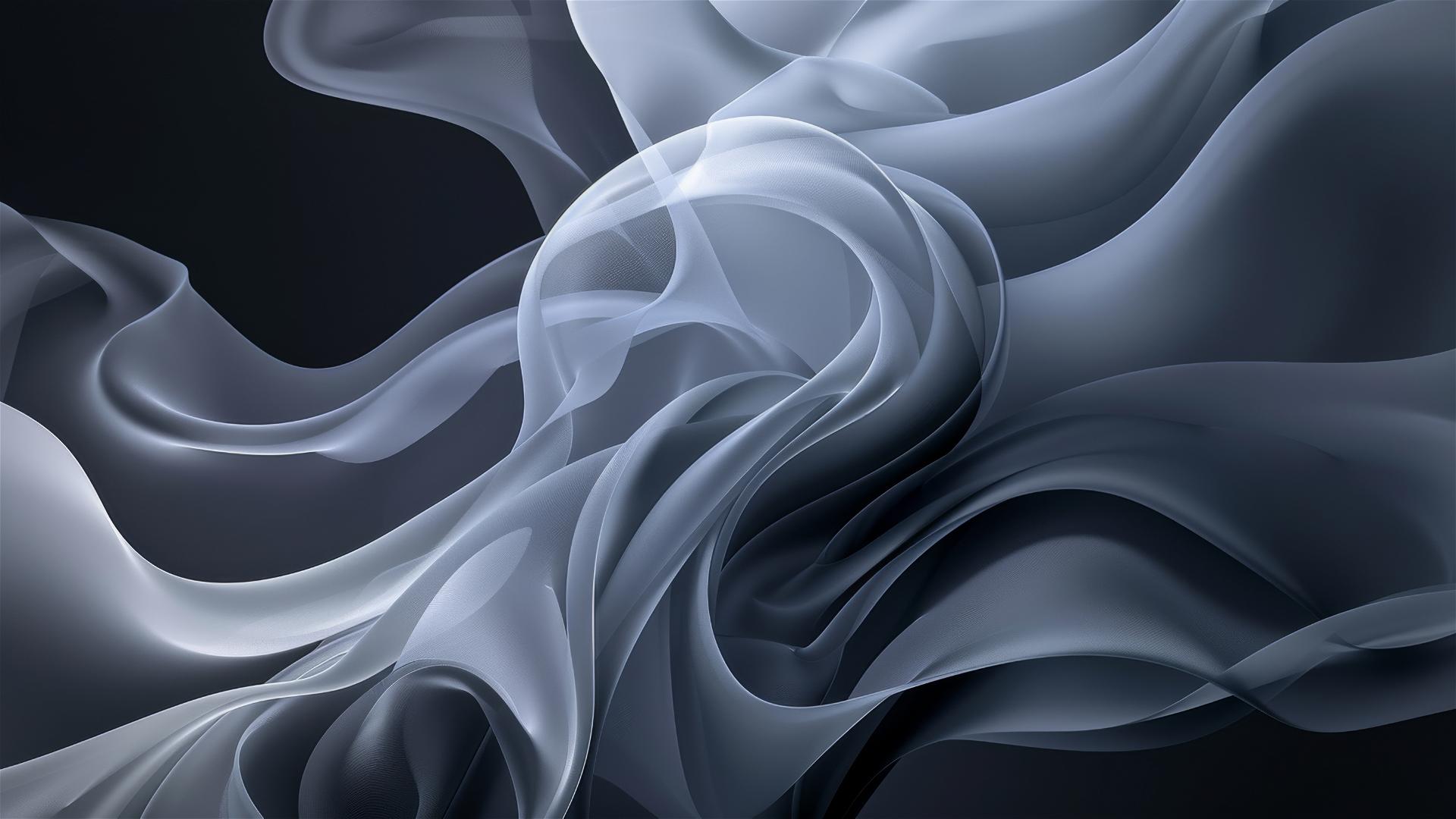 4k HD Wallpaper: Elegant Black Pearl Flow for iPhone