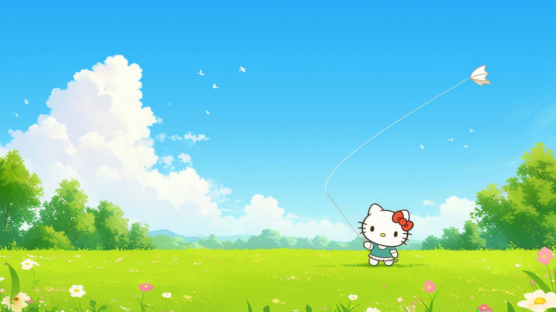 4k HD Wallpaper: Background Cute Hello Kitty Wallpaper