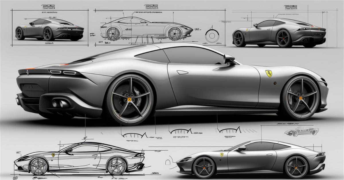 4K HD Wallpapers: Ferrari Roma design drawing