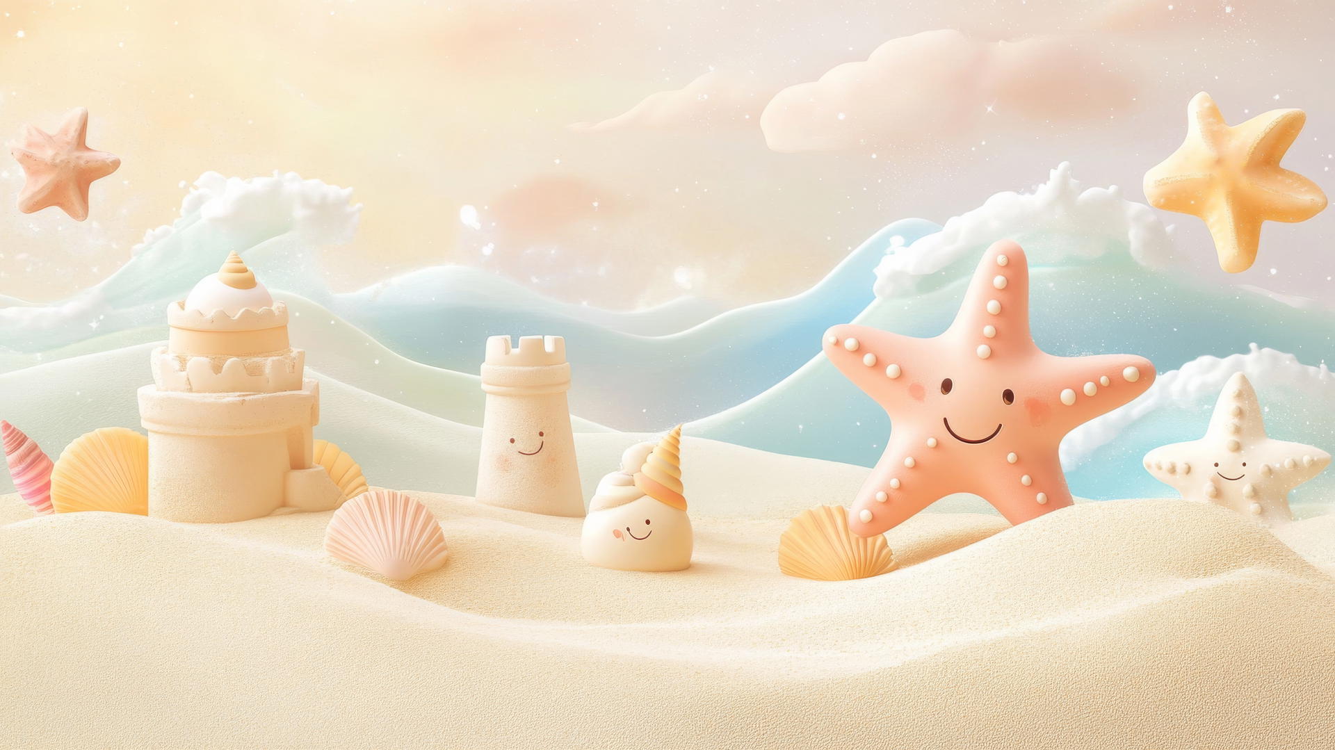 4k HD Wallpaper: Wallpapers Cute Beach Scene